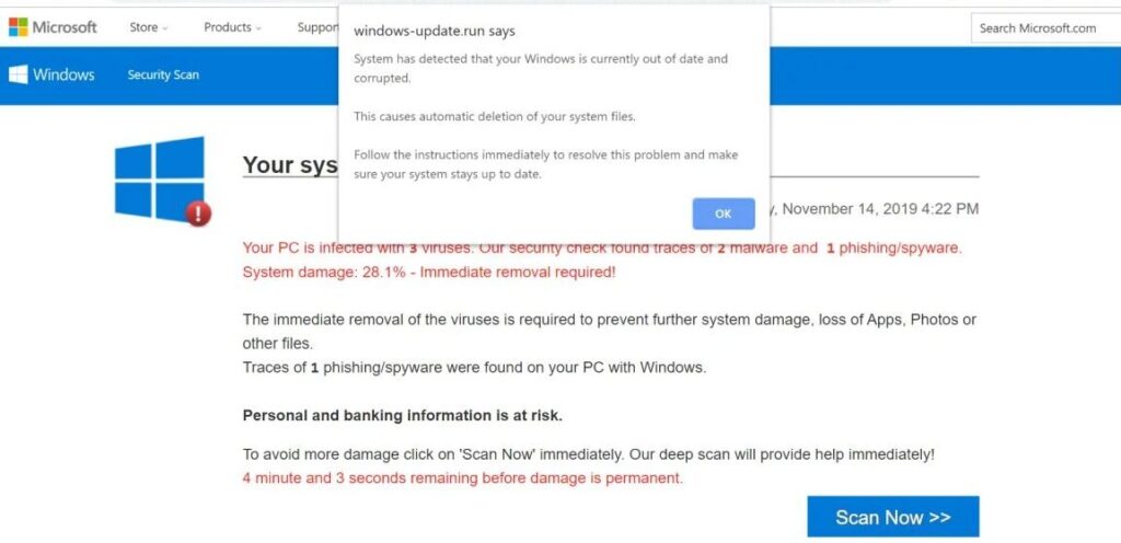 Spot the Scam: Pop Ups Posing as Windows Updates or Viruses - Be ...