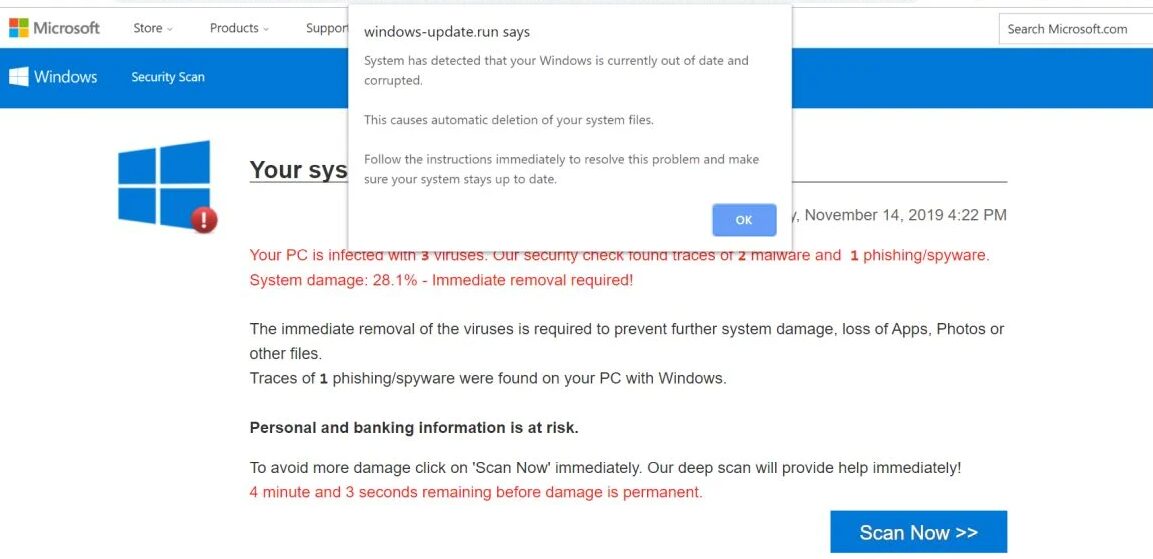 Spot the Scam: Pop Ups Posing as Windows Updates or Viruses - Be ...